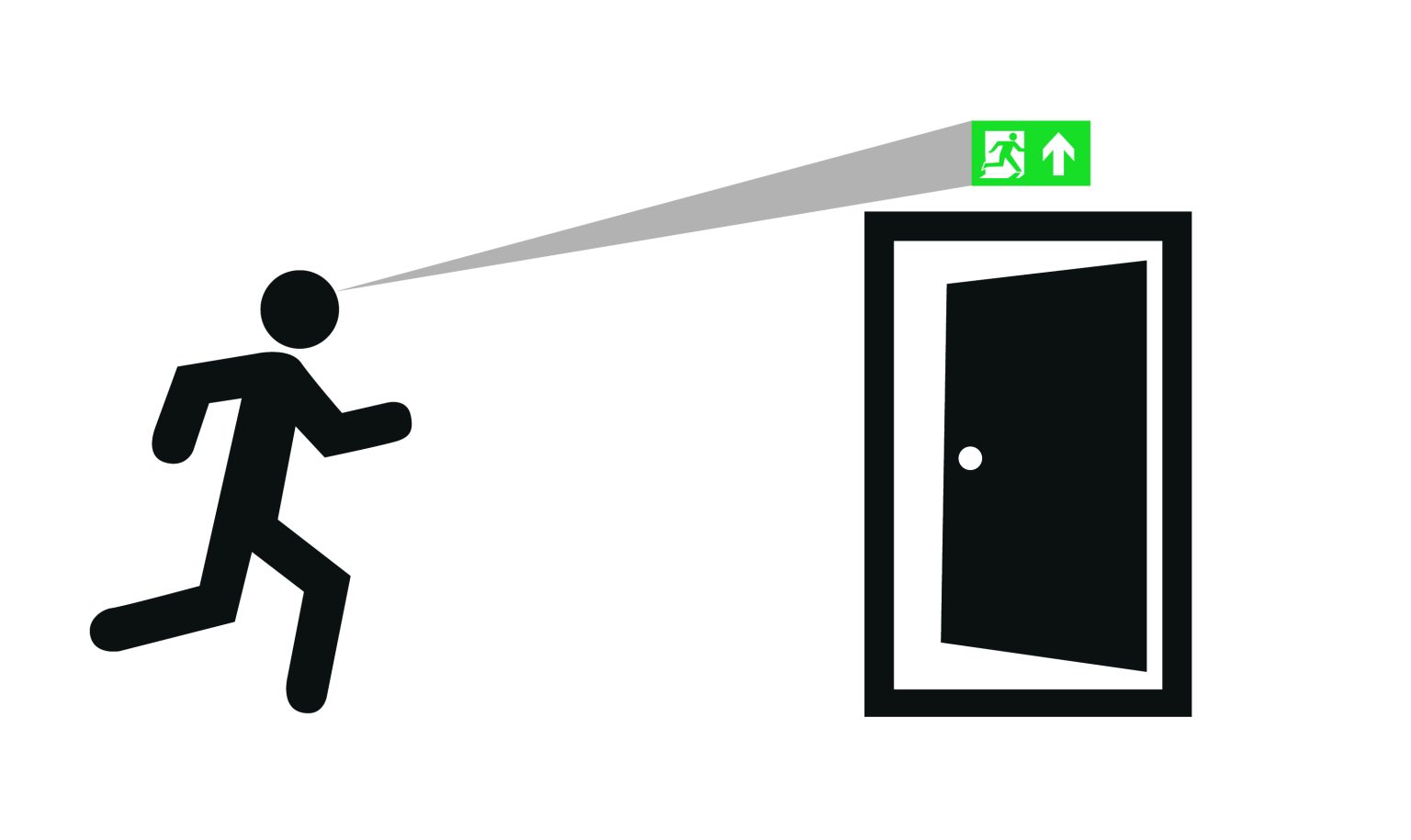 Exit signs - deciding the viewing distance – BLE
